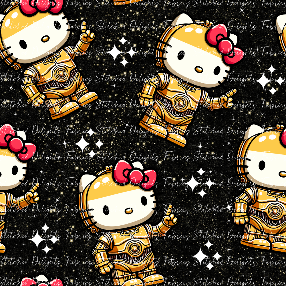 Hello Kitty Design 45 – Stitched Delights Fabrics